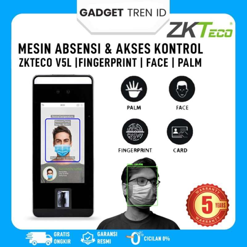 Promo Mesin Absensi Wajah Zkteco V5l | Mesin Absen Dan Akses Kontrol ...