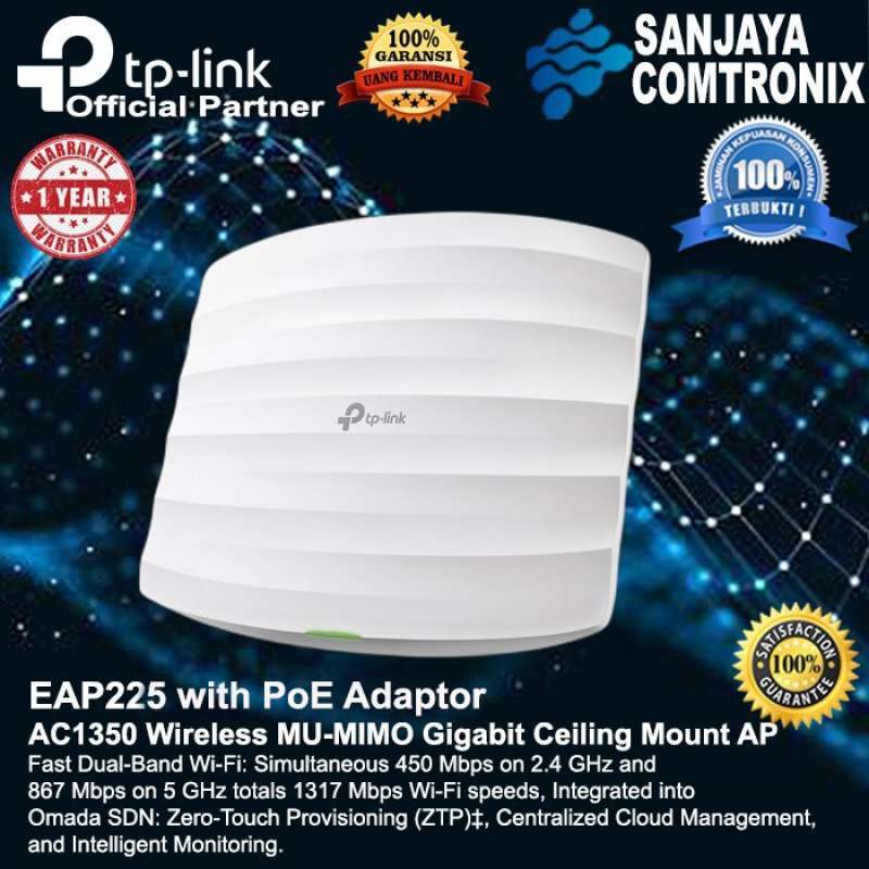Promo Eap225 Ac1200 Wireless Dual Band Gigabit Ceiling Mount Diskon 23% ...
