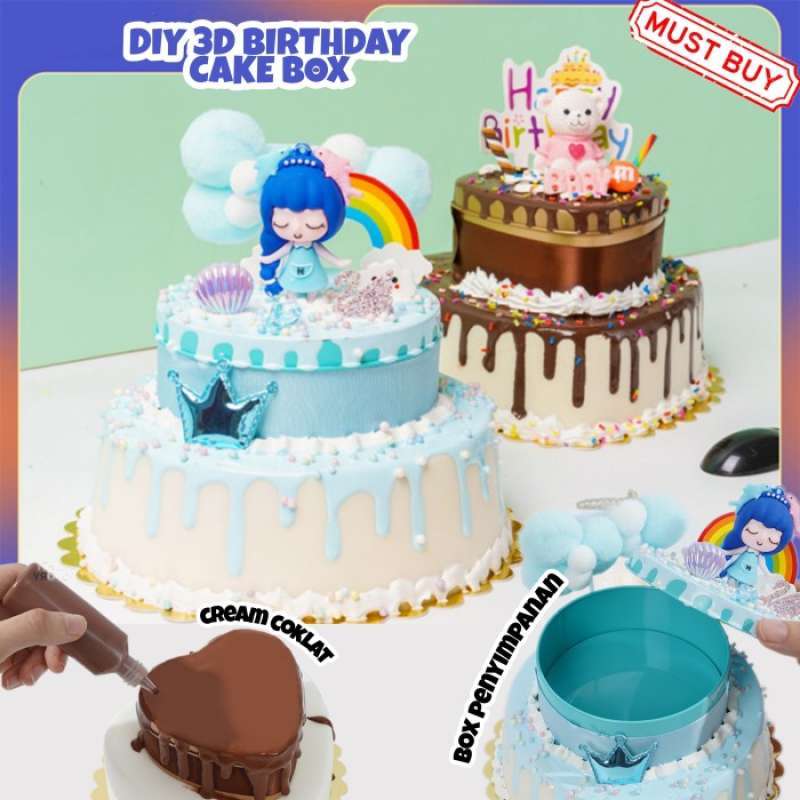 Promo Diy Birthday Cake Box Paket Kue Ulang Tahun Kreatifitas Aktifitas ...