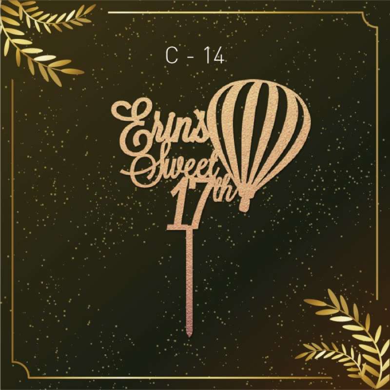 Promo C 14 / Topper / Hiasan Kue / Caketopper / Bunting Flag Diskon 23% ...