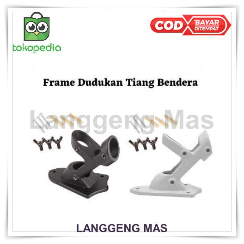 Promo Safety Braket Wall - Bracket Tiang Bendera Besi Di Dinding 1 Set ...