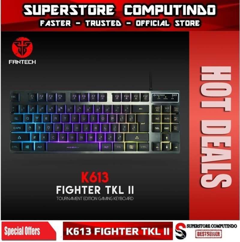 Promo 100% Produk Ori Fantech K613 Fighter Tkl Ii - Backlit Gaming Keyboard Diskon 23% Di Seller ...