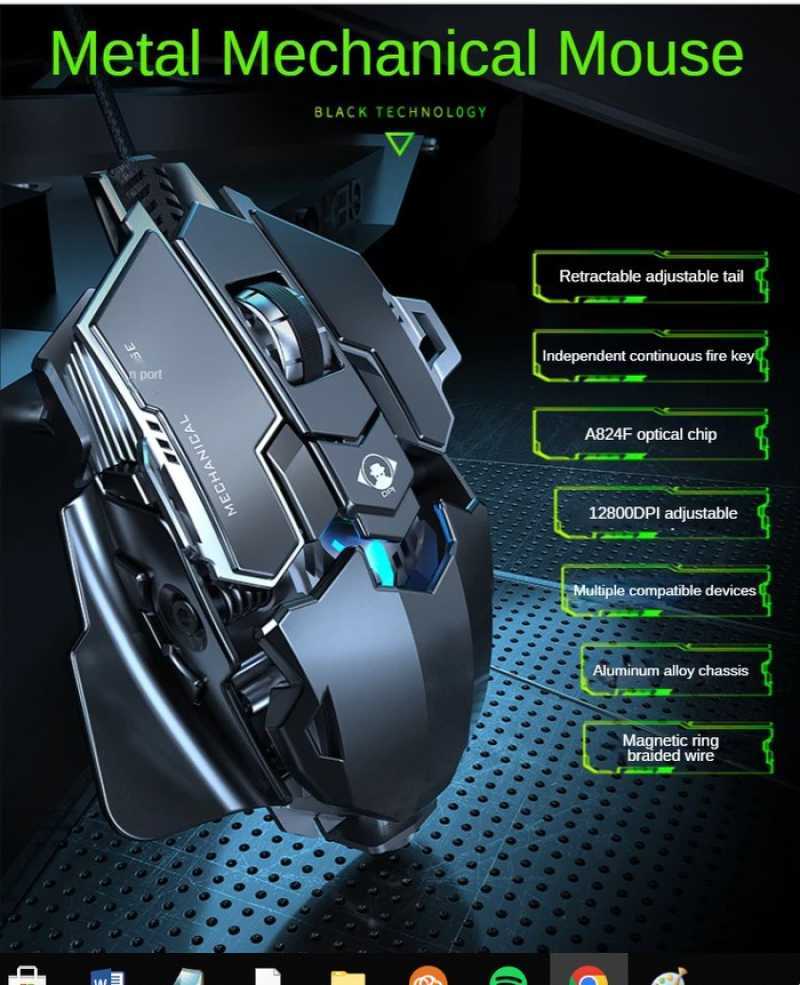 Promo 100% Produk Ori Mk500 Mouse Gaming Specialist Backlight 12800 Dpi ...