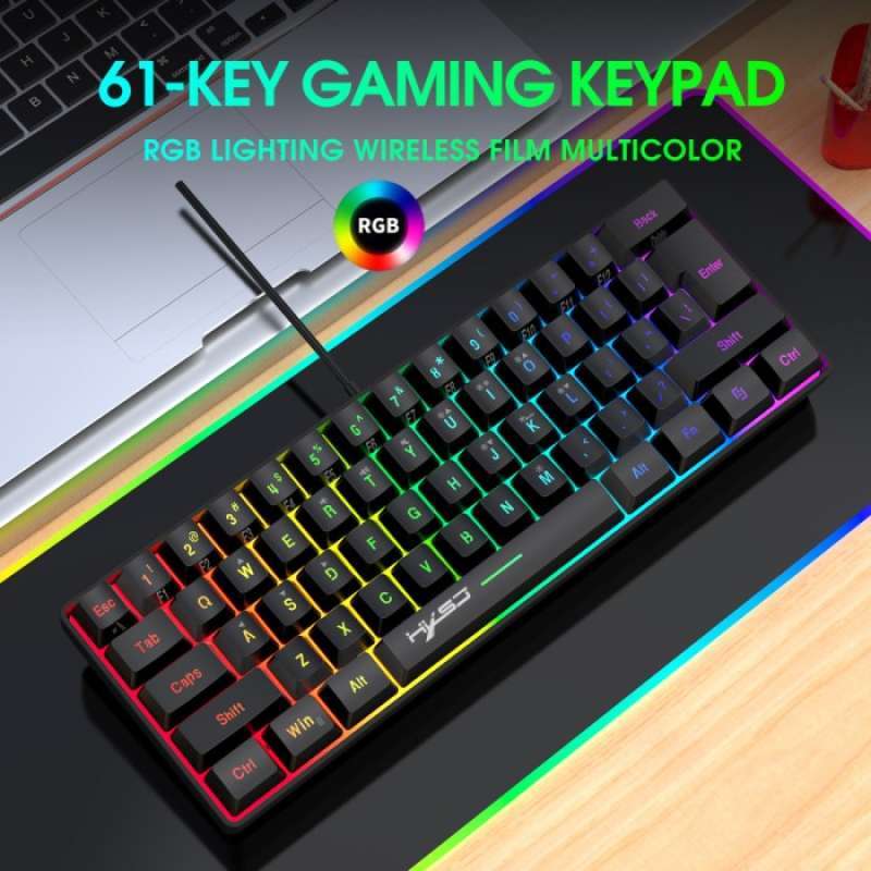 Promo 100% Produk Ori Hxsj V700 Wired Gaming Keyboard Rgb Diskon 23% Di ...