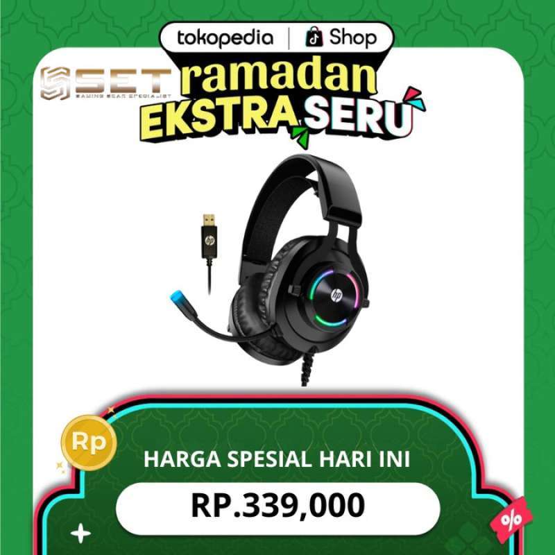 Promo 100% Produk Ori Headset Gaming / Gaming Headphone Hp H360gs - Usb ...