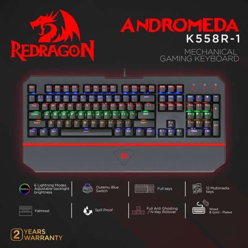 Promo 100% Produk Ori Redragon K558r-1 Mechanical Gaming Keyboard ...
