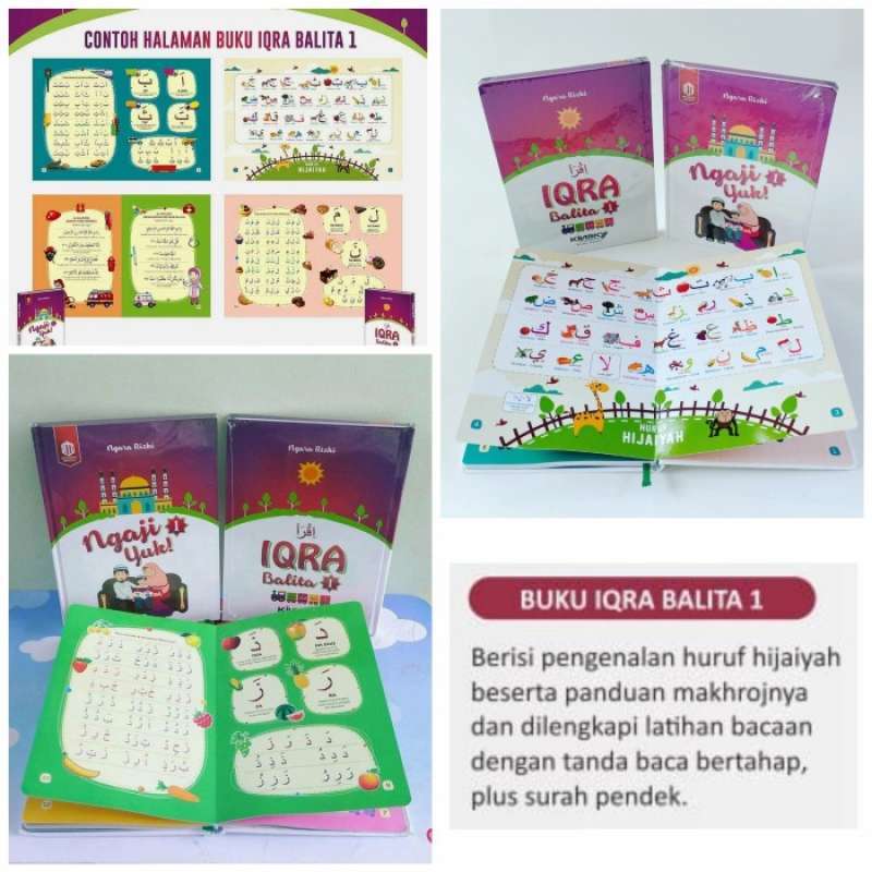 Promo Boarbook Iqra Balita #01 Anti Air Buku Iqro Anak Usia 1 - 5 Tahun ...