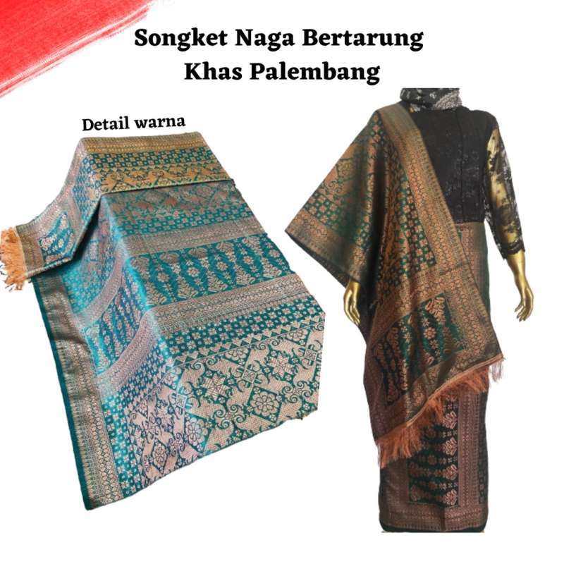 Jual Songket Pash - Songket Naga Bertarung Khas Palembang Berbagai ...