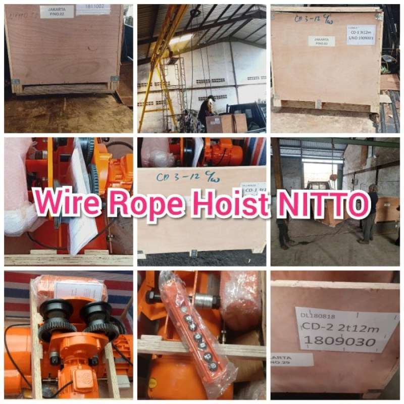 Promo Nitto Wire Rope Hoist Cap.3 Ton X 12 Mtr ( Naik -turun ) Diskon ...