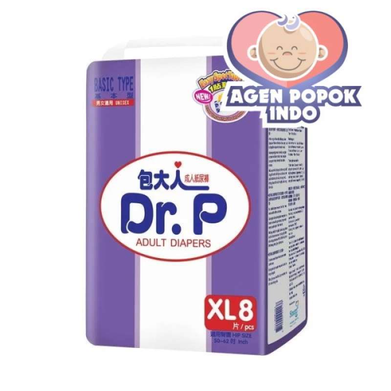 Promo Dr P Popok Dewasa Perekat Xl 8 Basic | Dr.p Drp Adult Diapers Tape Xl8 Diskon 33% Di ...