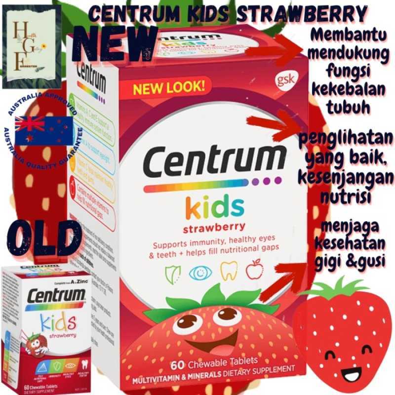 Promo Centrum Kids Strawberry 60 Tablets Diskon 33% Di Seller Medika ...