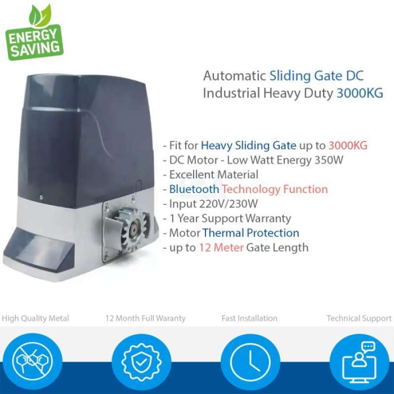 Promo Mesin Pagar Otomatis Sliding Gate Dc 3000 Kg Low Watt Diskon 50% ...