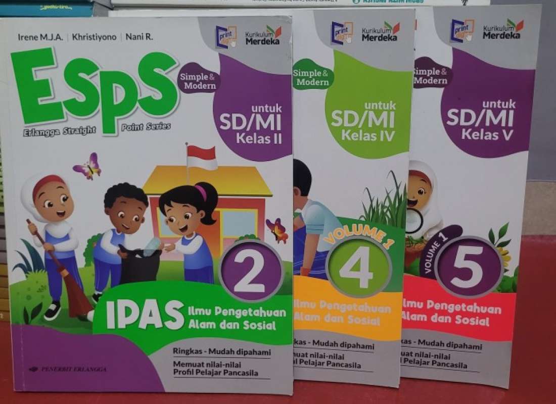 Jual Buku Erlangga - Esps Ipas Kelas 1/2/4/5 Vol 1 Sd Kurikulum Merdeka - 5 Sd Vol 1 Di Seller ...