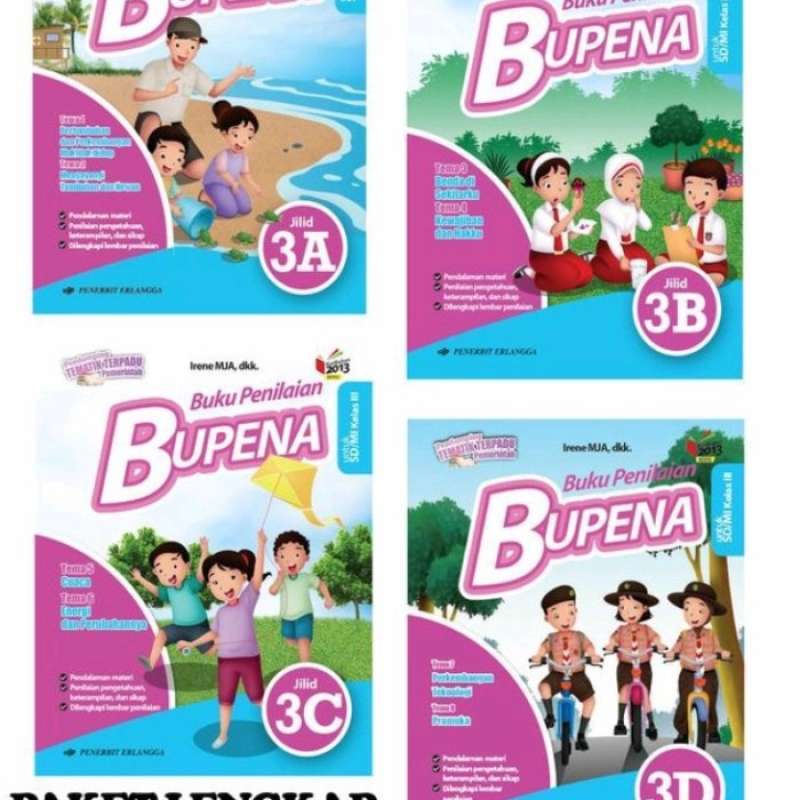 Jual Buku Kunci Jawaban Buku Penilaian (bupena)jilid 3a, 3b, 3c, 3d Erlng Di Seller Noelle ...