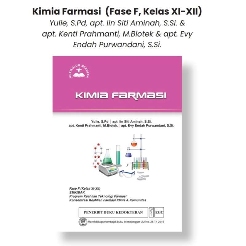 Jual Kimia Farmasi Fase F Kelas Xi Dan Xii Yulia Kurikulum Merdeka Di Seller Sangninja ...