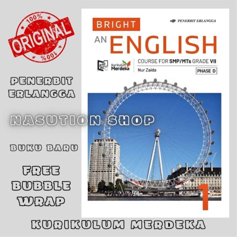 Jual Buku Bright An English Kelas 1 / 7 Smp/mts Erlangga Kurikulum Merdeka Di Seller Noelle ...