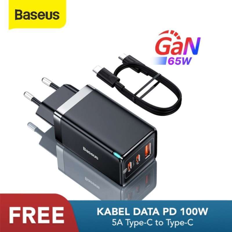 Promo Kepala Charger Baseus Gan5 Pro Fast Charger 2c+u 65w Eu Diskon 23 ...