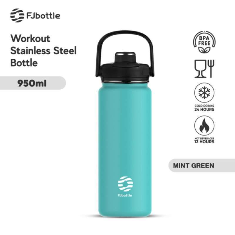 Jual Fjbottle - Botol Minum Workout Stainless Steel 950ml Free Sikat ...
