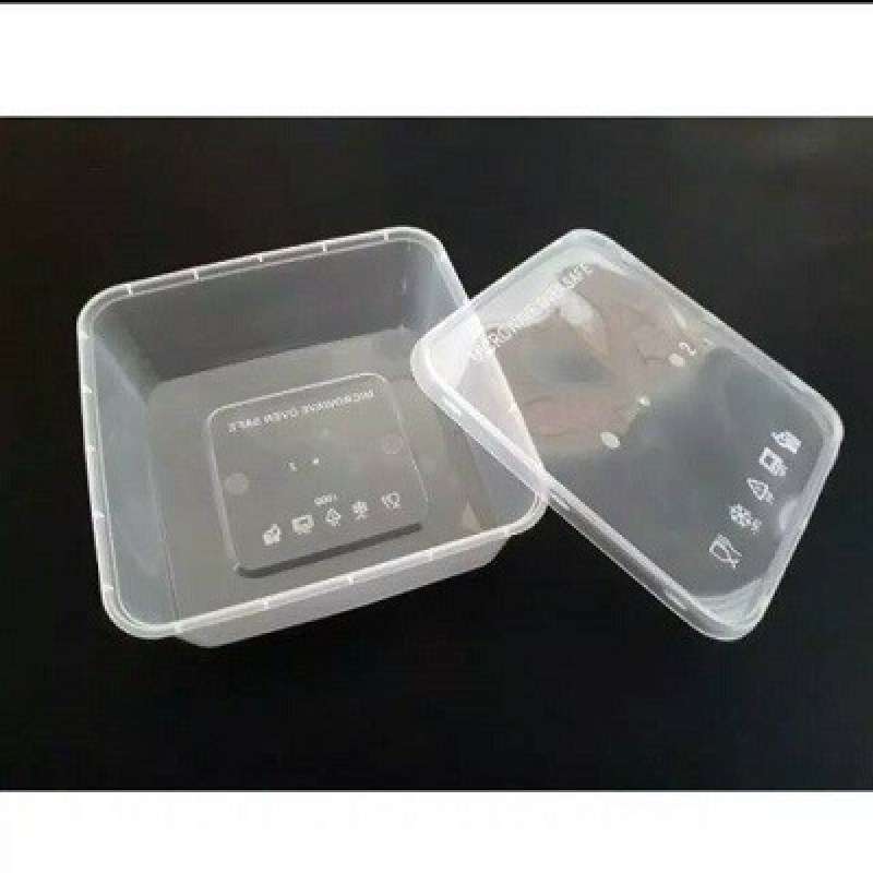 Jual Thinwall Square 3000 Ml Kotak Makan Besar Isi 10 Pcs Di Seller