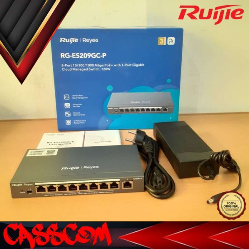 Jual Ruijie Reyee Rg-es209gc-p Cloud Managed 9 Ports Gigabit Poe Switch ...