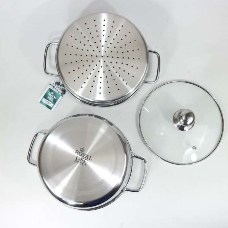 Jual Royal Life Stainless Steamer Set 22 Cm X 2 Susun / Kukusan ...
