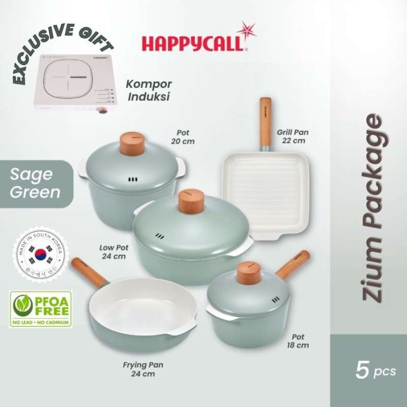 Promo Happycall Zium Ih Full Set Alat Masak Anti Lengket 5 Pcs Diskon ...