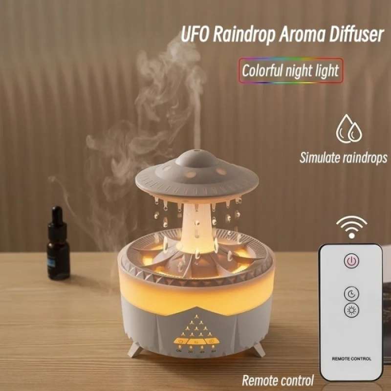 Jual Ufo Raindrop Remote Control Aroma Diffuser Electric Ultrasonic Air ...