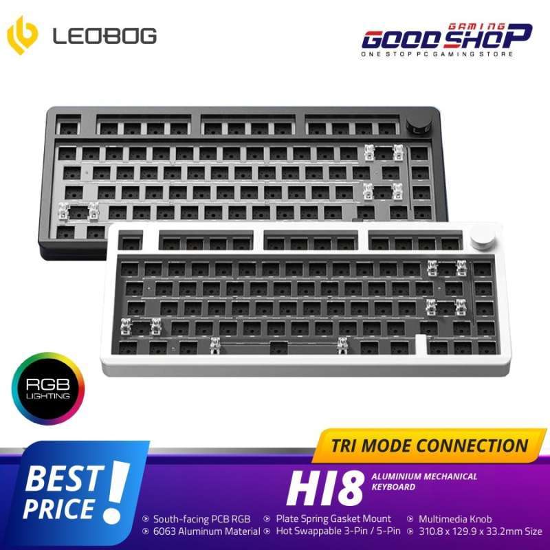 Promo Leobog Hi8 / Hi 8 Aluminium 75% Barebone - Mechanical Keyboar - Putih Diskon 37% Di Seller ...