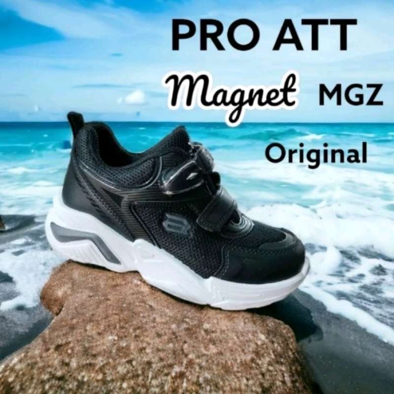 Jual Pro Att Sepatu Sekolah Anak Laki Perempuan Perekat Magnet Hitam 28 ...