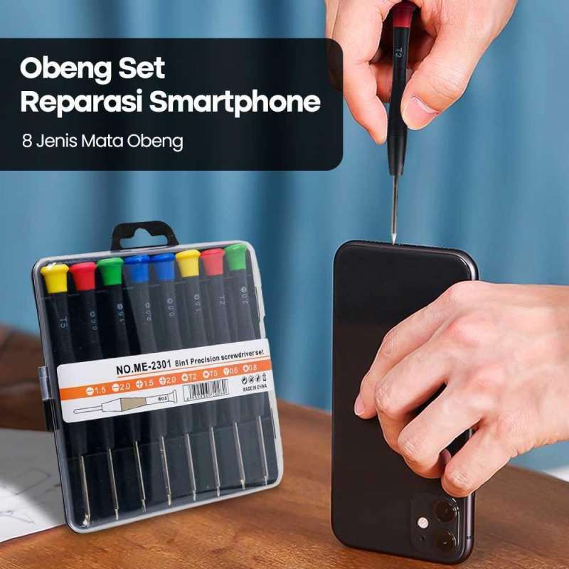 Jual Obeng Set Reparasi Smartphone Handphone 8 In 1 Me-2301 Obeng ...