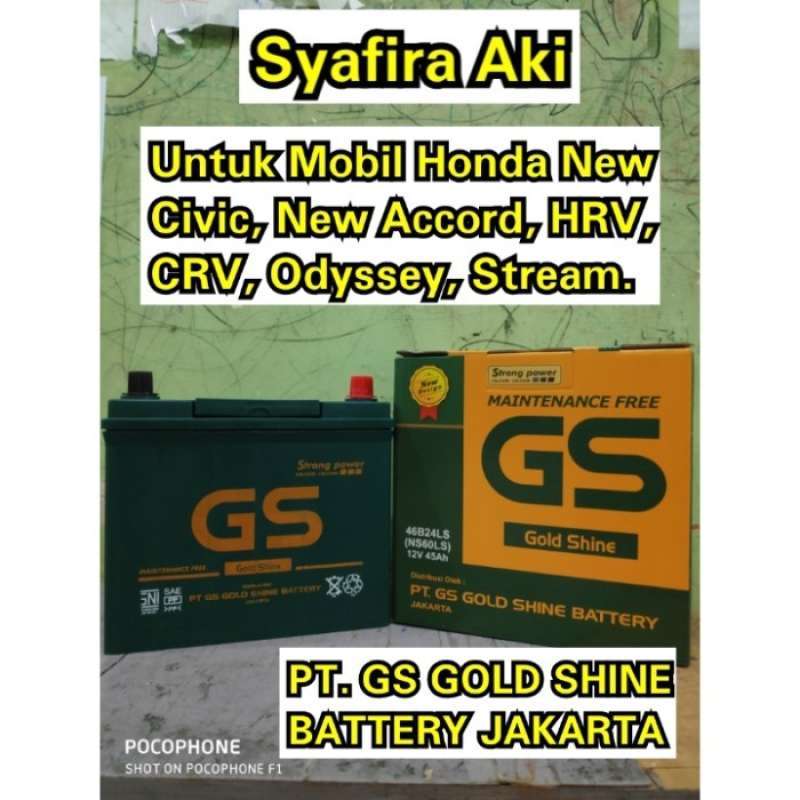 Promo Promo - Aki Mobil Honda Crv, Hrv, Odyssey Gs Mf Ns60ls 46b24l(s ...