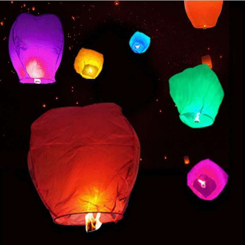 Jual Lampion Terbang Kertas Flying Lantern Paper Flying Sky Lantern Di ...