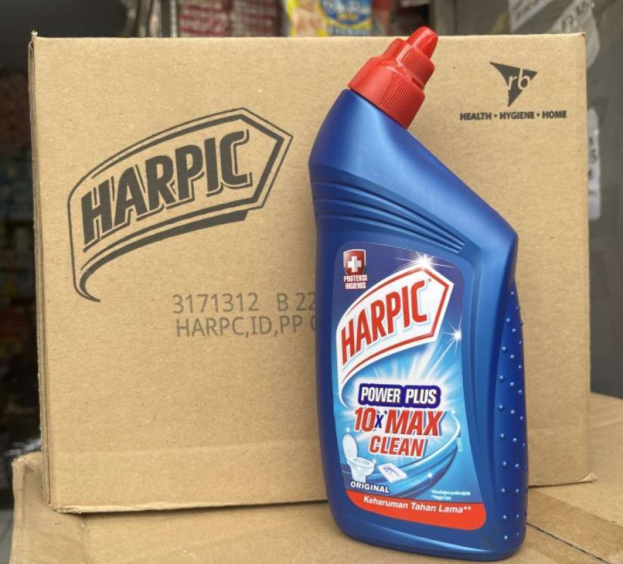 Promo [ 1 Karton ] Harpic Power Plus 450ml Original 10x Max Clean 450 Ml Diskon 33% Di Seller ...