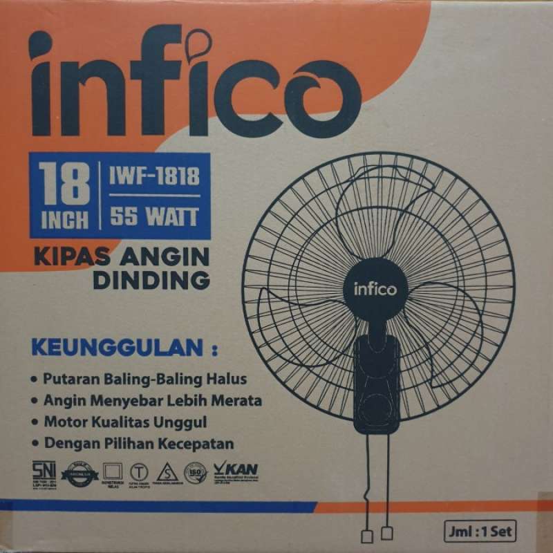 Promo Kipas Angin Dinding 18 Inch Besi Tornado Infico Diskon 23% Di ...