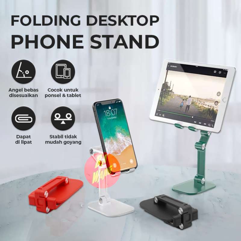 Jual Standing Lipat Universal Dudukan Hp Tablet Folding Desktop Phone ...