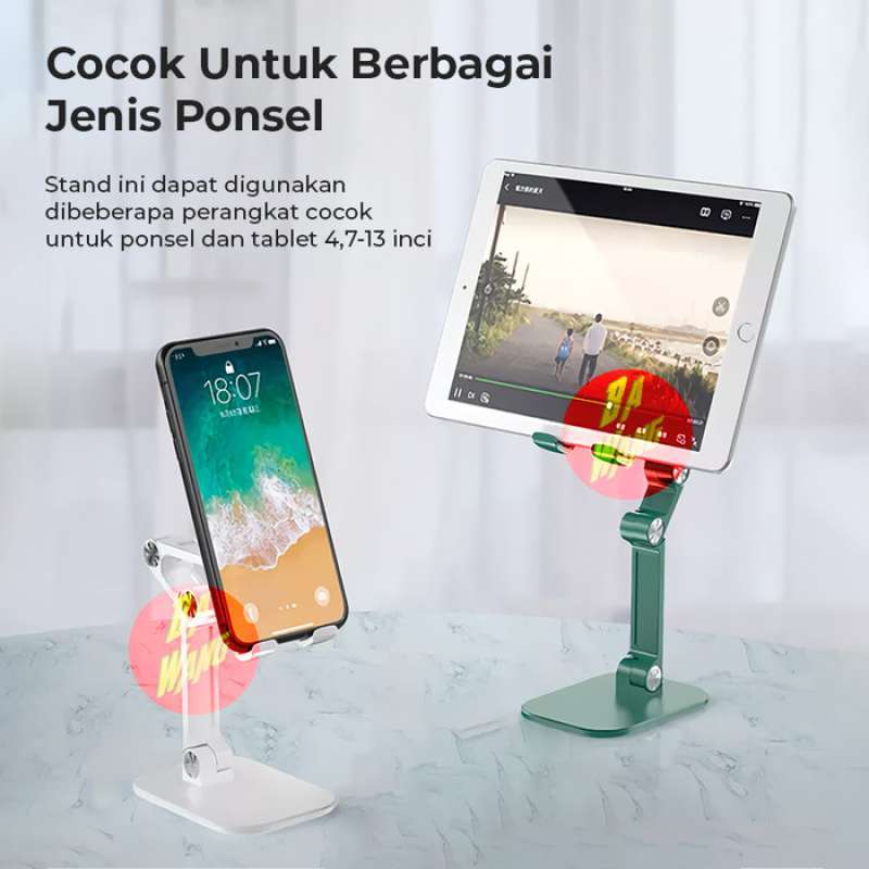 Jual Standing Lipat Universal Dudukan Hp Tablet Folding Desktop Phone ...