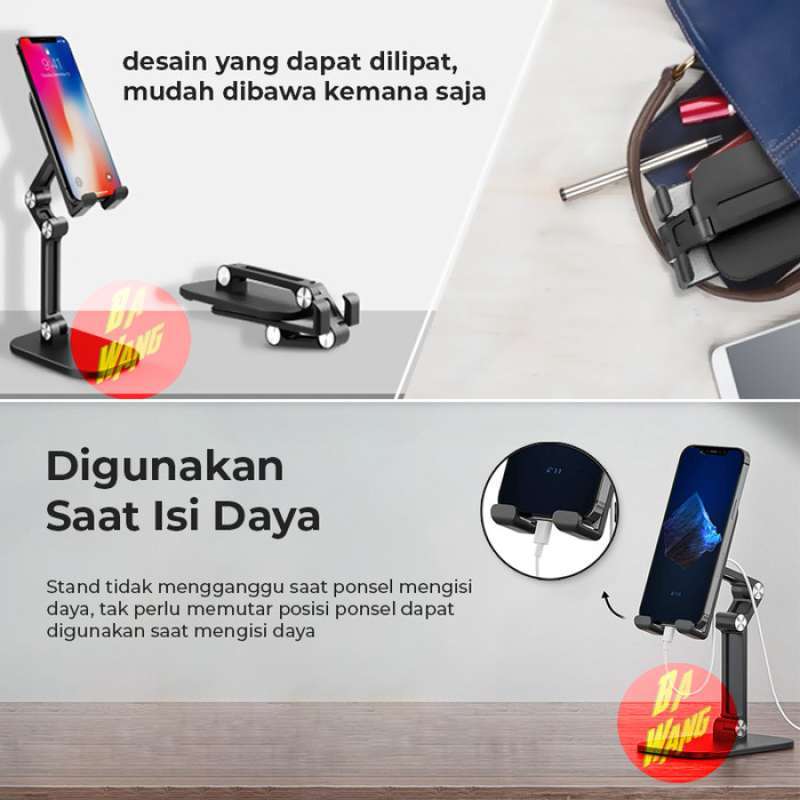 Jual Standing Lipat Universal Dudukan Hp Tablet Folding Desktop Phone ...
