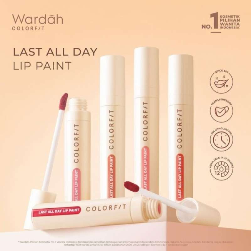 Jual Wardah Colorfit Last All Day Lip Paint Cream Original - 04 ...