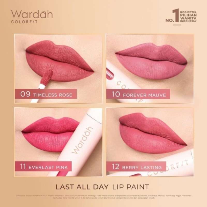 Jual Wardah Colorfit Last All Day Lip Paint Cream Original Di Seller ...