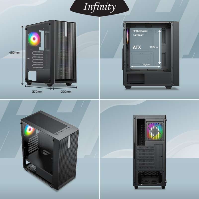 Jual Pc Case Gaming Infinity Ascalon Atx Free 3fan Rgb Di Seller Mantap ...