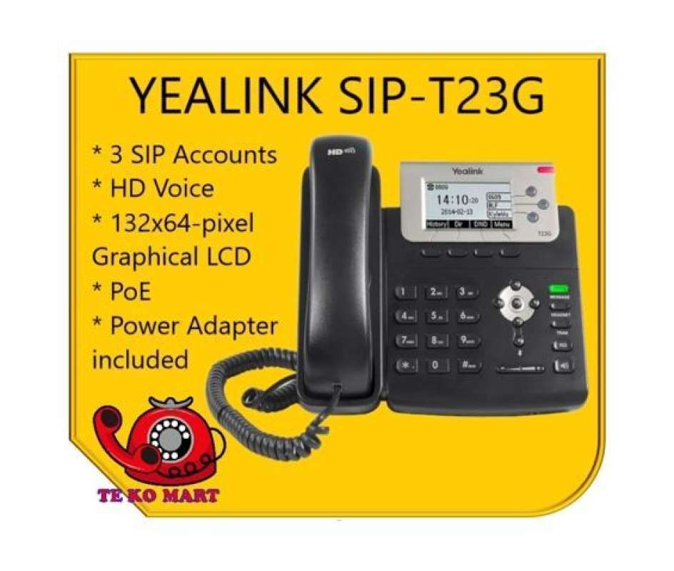 Promo 100% Produk Ori Yealink Sip-t23g Professional Ip Phone With 3 ...