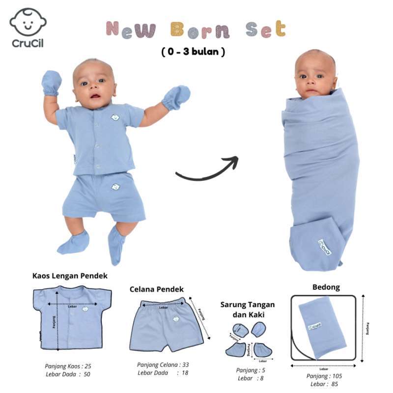 Jual Crucil Factory Bedong Set Bayi Baru Lahir - Cotton Candy Di Seller ...