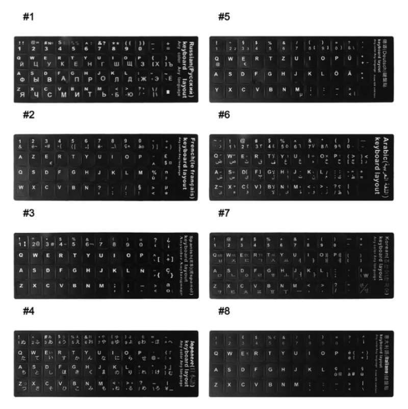 Jual Sticker Keyboard Typing Hangul, Korean, Japanese, Chinese, Thai ...