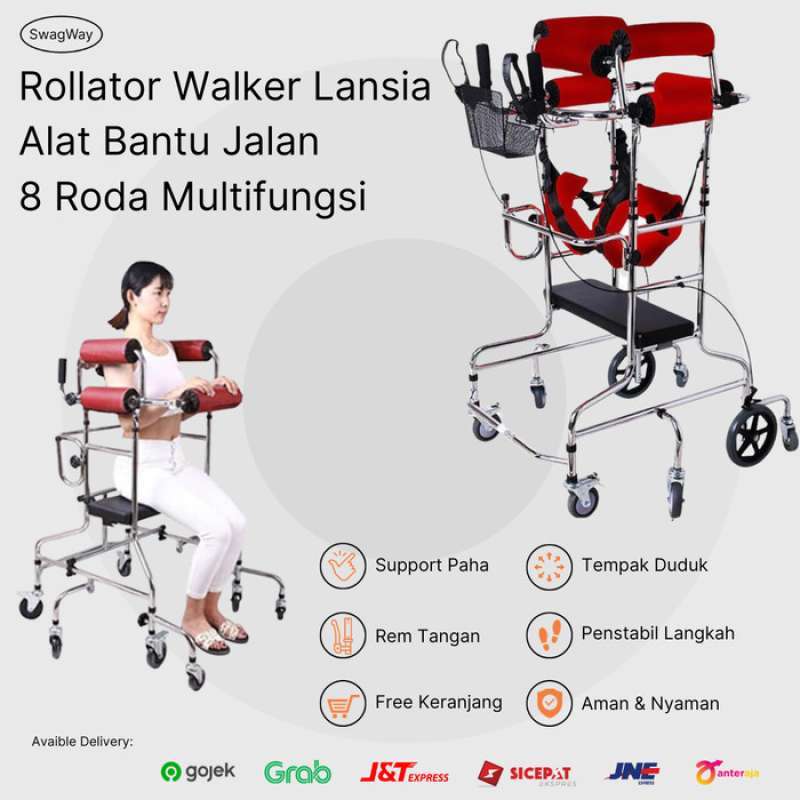 Promo Alat Bantu Jalan Rollator Walker Roda Beroda Rehabilitasi Lansia ...