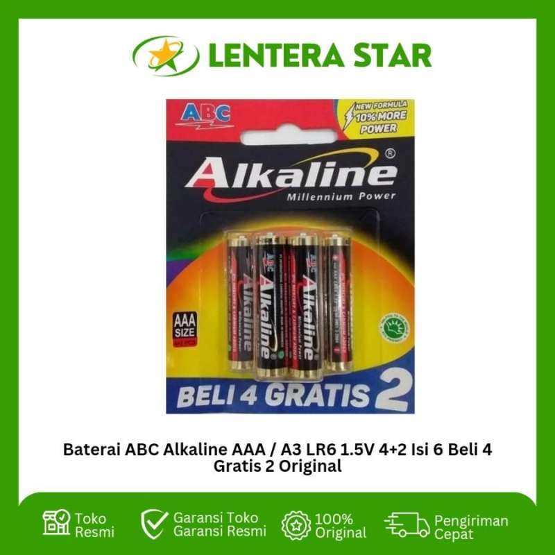 Jual Baterai Alkaline A3 Isi 6 Pcs Pack 💯 Harga Murah & Kualitas ...