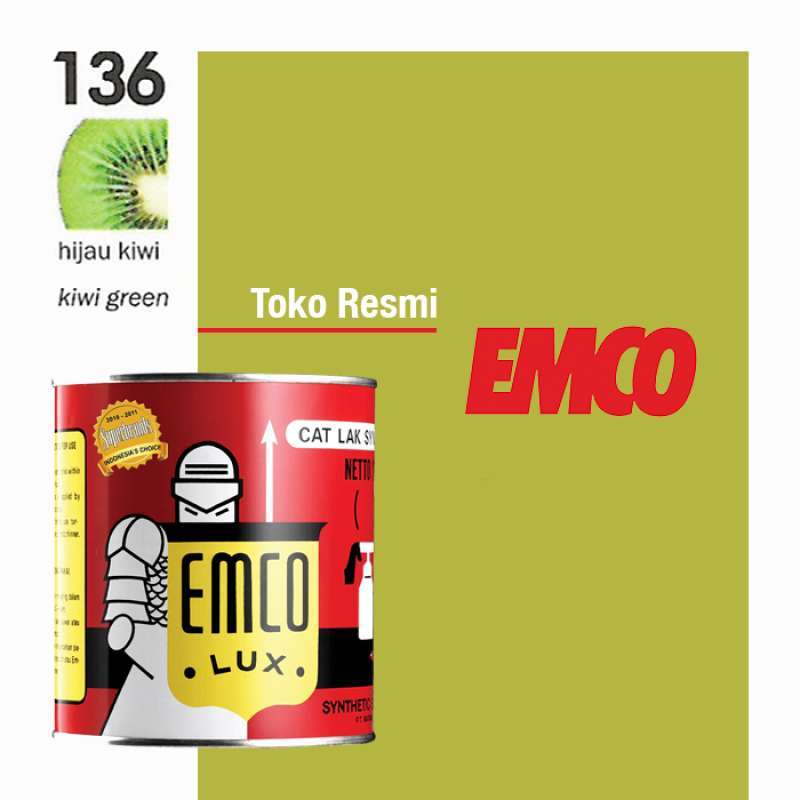 Jual Emco Lux Cat Kayu & Besi 1kg Varian Warna Hijau Tua Hijau Muda Green - Std 136 Hijau Kiwi ...