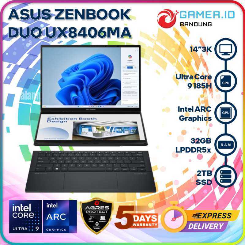 Jual Asus Zenbook Duo Ux8406ma Core Ultra 9 185h 32gb 2tb 14 3k Touch ...