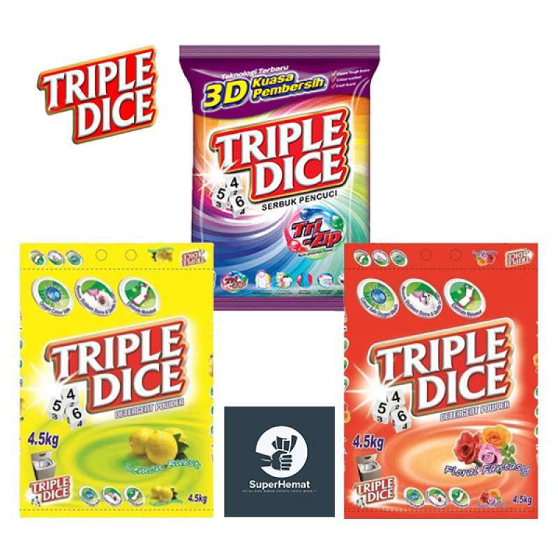 Jual Triple Dice - Detergent Powder Malaysia - 4.5kg Di Seller Sweet ...