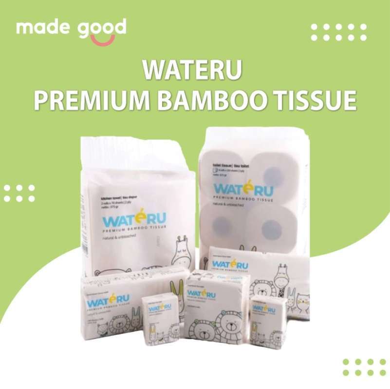 Jual Wateru Premium Bamboo Tissue - Tisu Bambu Natural Aman Paper Towel ...