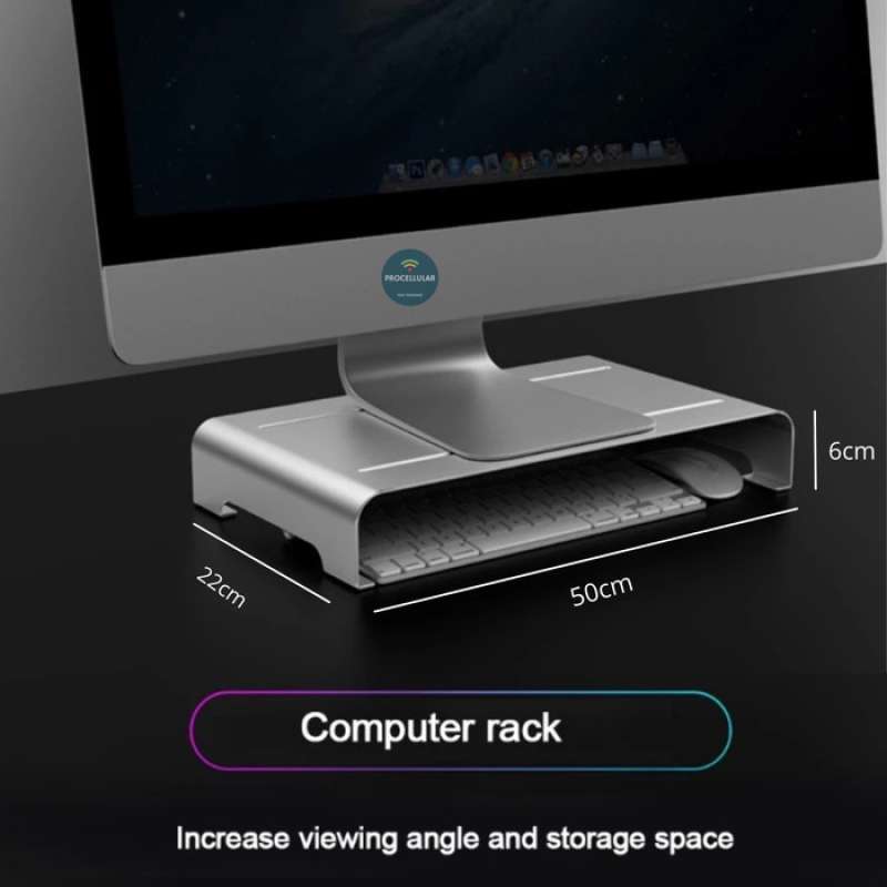 Jual Stand Monitor Imac Pc Alas Dudukan Komputer Standing Rak Alumunium ...